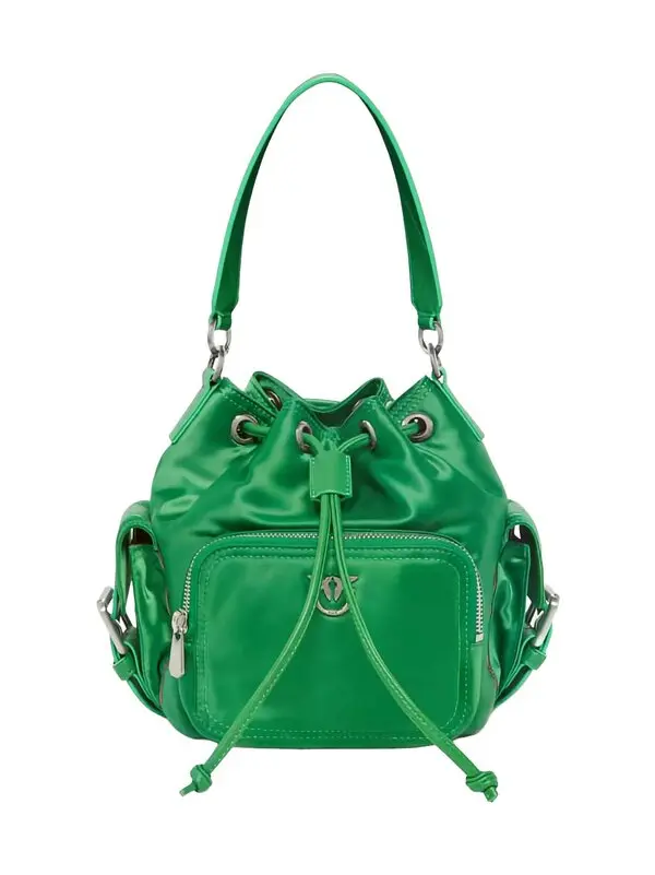 Pinko Small Drawstring Bucket Bag - Green
