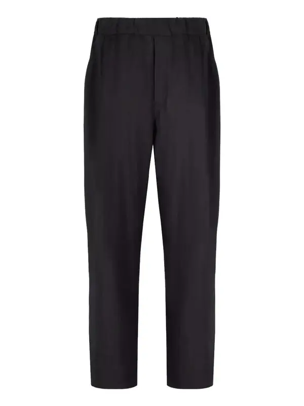 LANEUS Elasticated-waistband Trousers - Black