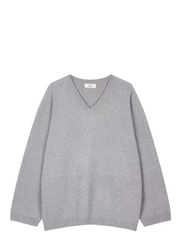 STUDIO TOMBOY V-neck Sweater - Grey