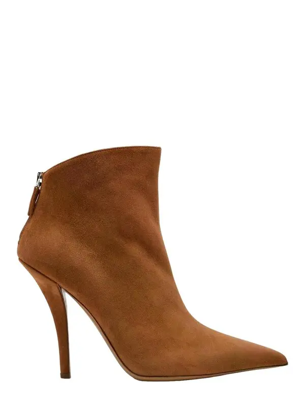 Paris Texas 105mm Suede Pointed-toe Ankle Boots - Brown