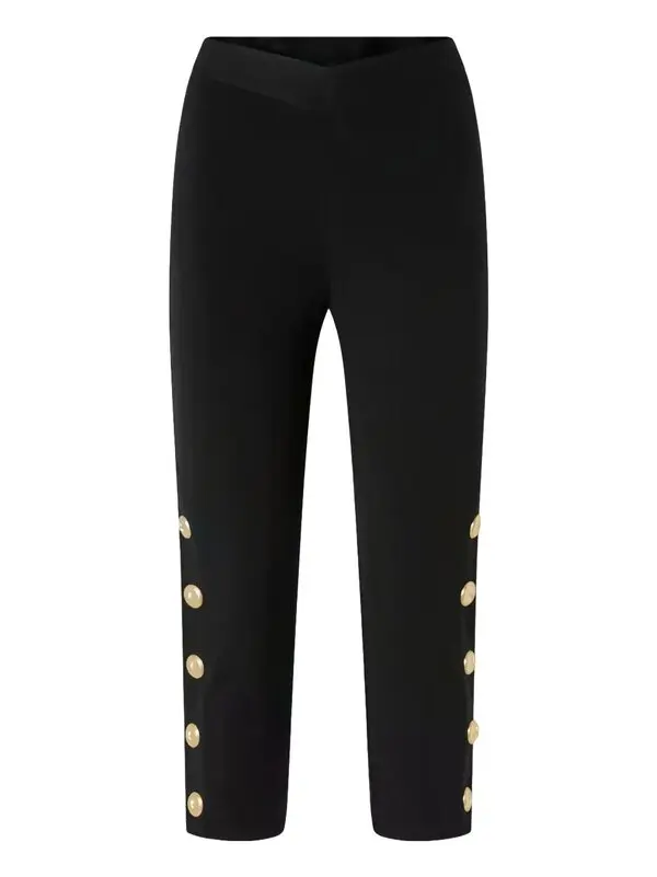 Pinko Button-embellished Trousers - Black