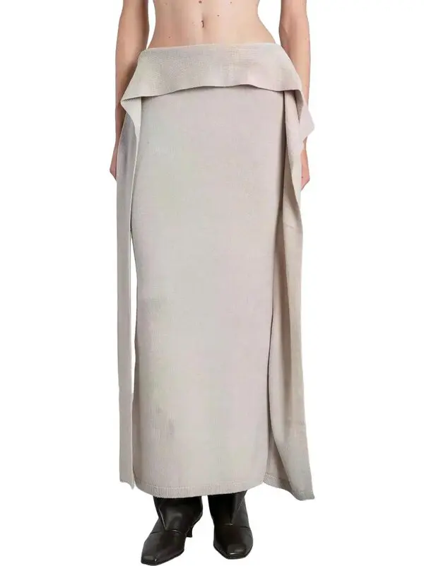 ENTIRE STUDIOS Layered Wrap Skirt - Neutrals