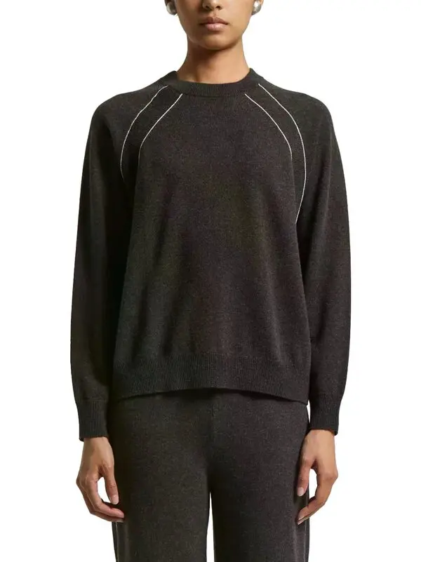 Peserico Raglan-sleeve Cashmere Sweater - Brown