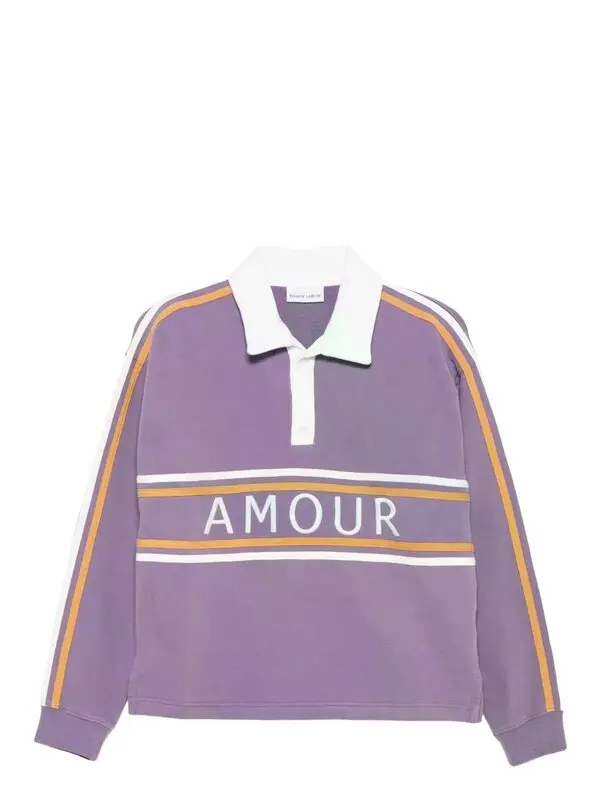 Maison Labiche Stripe-detail Polo Shirt - Purple