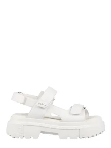 Hogan Leather Technical Sandals - White