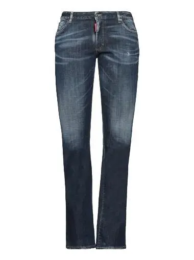 Dsquared2 Flared Jeans With Leather Trim - Blue