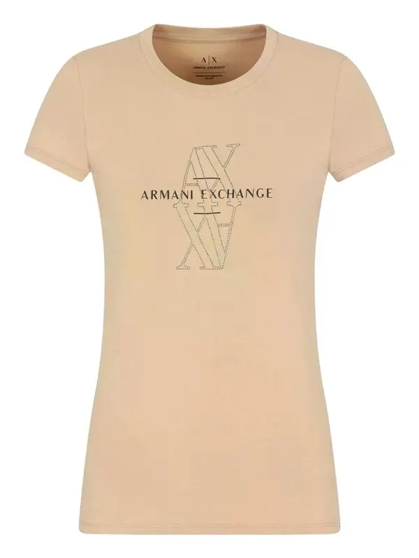 Armani Exchange Logo-print T-shirt - Brown
