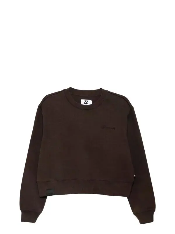 Izzue Embroidered Slogan Sweatshirt - Brown