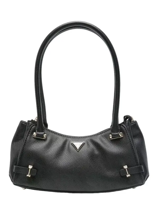 Guess Rosalba Logo-plaque Shoulder Bag - Black