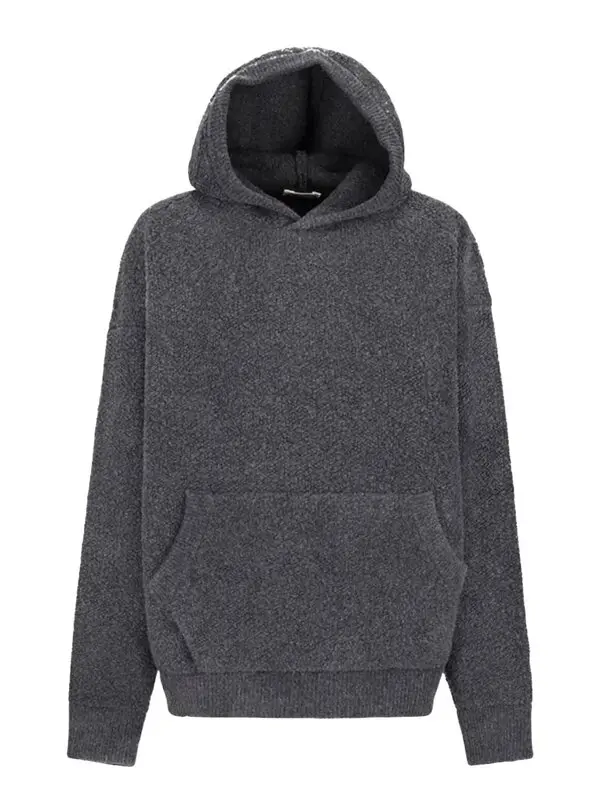 MORDECAI Bouclé-pile Hoodie - Grey