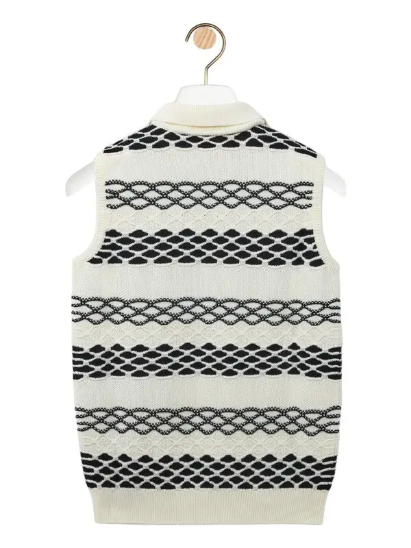 Loewe X Albers Cotton Jacquard Vest - Black/white