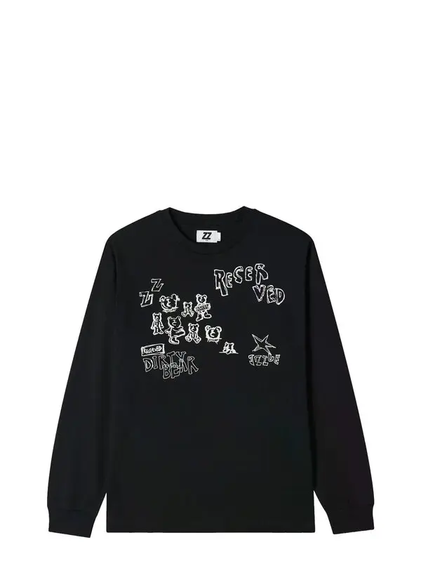 Izzue Graphic-print Cotton Sweatshirt - Black