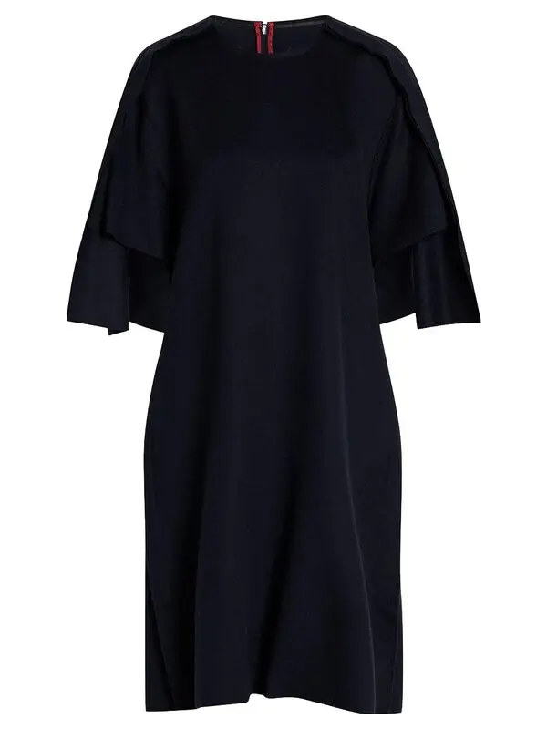 MAISON MARGIELA Draped Wool-felt Midi Dress - Midnight Blue