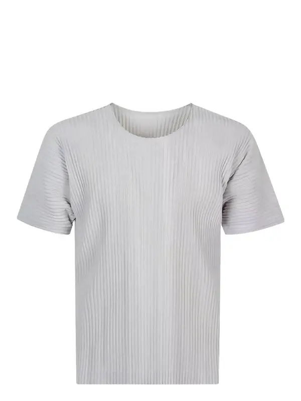 Issey Miyake Pleated Polo Shirt - White