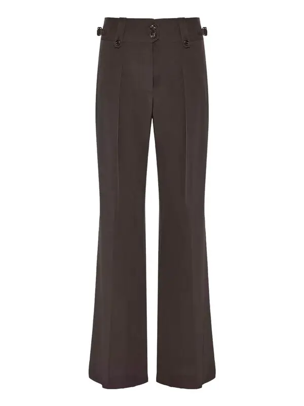 TOM FORD Button-detailed Silk Trousers - Brown