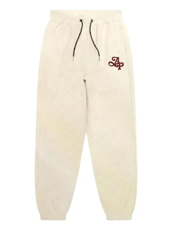 A BATHING APE Embroidered-logo Drawstring Trousers - Neutrals