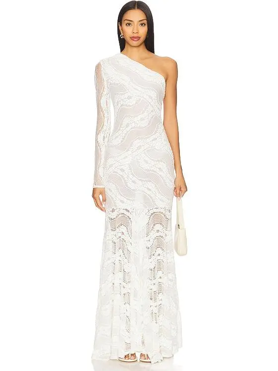 Charo Ruiz Ibiza Azzure Long Dress - White Wave