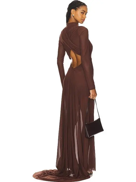 MARIANDREE GAITAN Michelle Dress - Brown