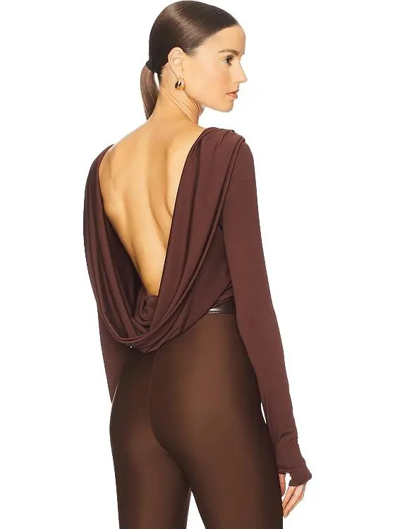 MARIANDREE GAITAN Eda Bodysuit - Brown