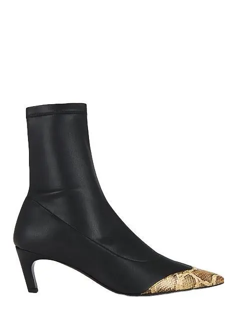 GIA BORGHINI Frances Boots - Black & Python