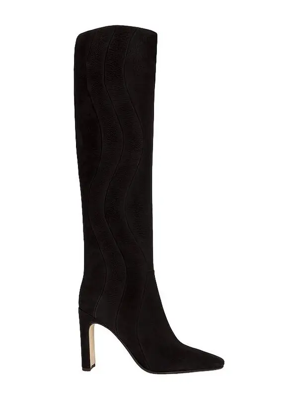 Charo Ruiz Ibiza Ripple Knee High Boots - Black Wave