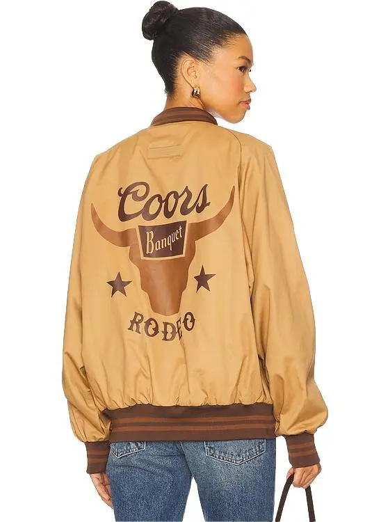 THE LAUNDRY ROOM Coors Banquet Rodeo Racing Jacket - Camel Gold
