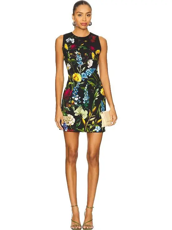 Alice + Olivia Wynell A-line Mini Dress - Social Hour Black