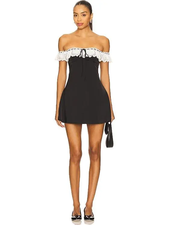 MORE TO COME Junia Mini Dress - Black