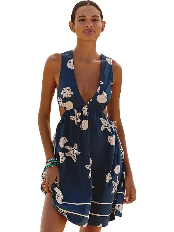 CELANDINE Sleeveless Knee-length Dress - Navy