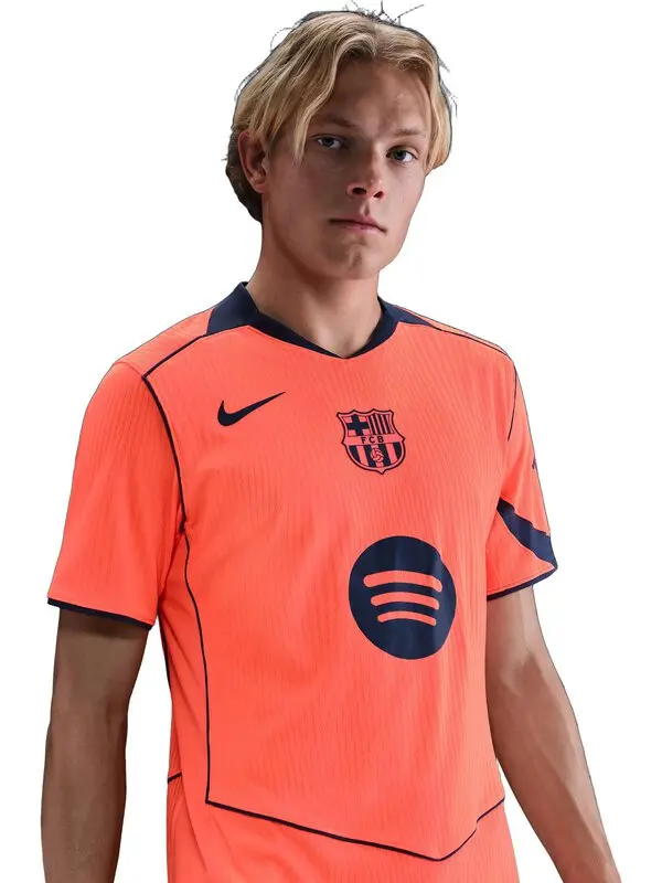Nike Fc Barcelona 2025/26 Match Third Dri-fit Adv Total 90 Soccer Authentic Jersey - Orange