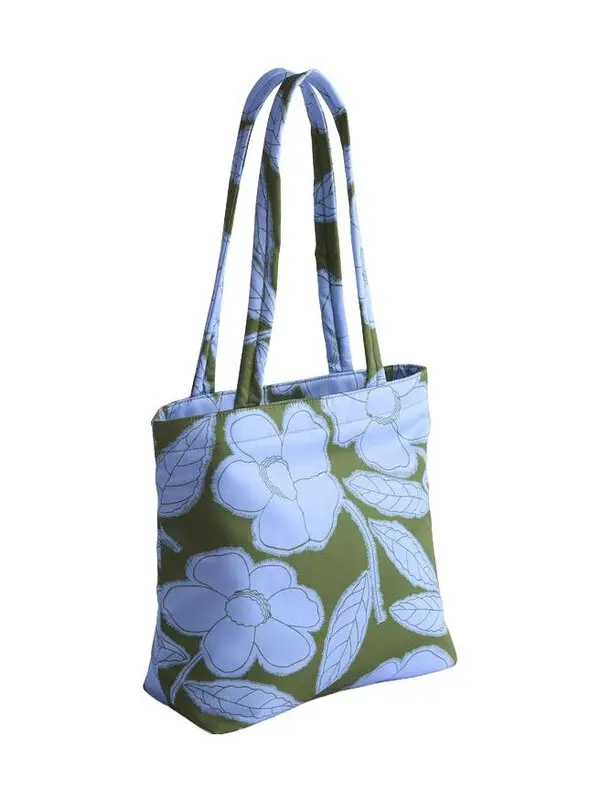 VERA BRADLEY Small Original Zip Tote Bag In Appliqué Floral - Blue