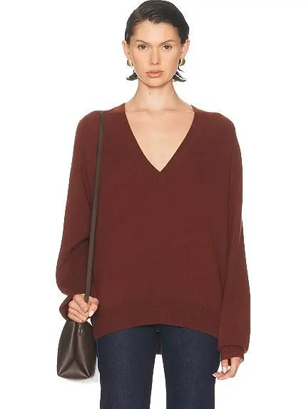 NILI LOTAN Feron Cashmere Sweater - Dark Rust