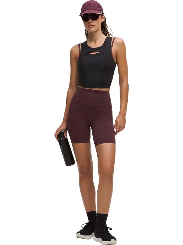 Lululemon Go Further Super-high-rise Race Short 7 - Goodnight Plum