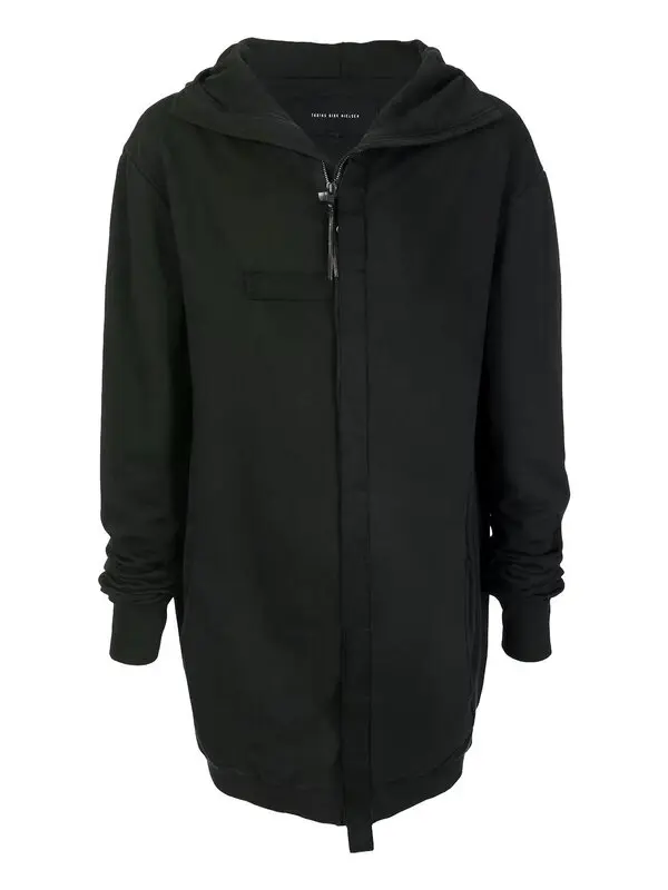 TOBIAS BIRK NIELSEN Long Zipped Hoodie - Black