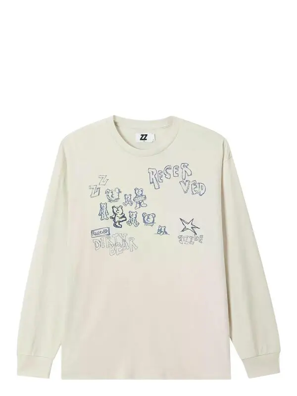 Izzue Bear-print Long-sleeve T-shirt - White