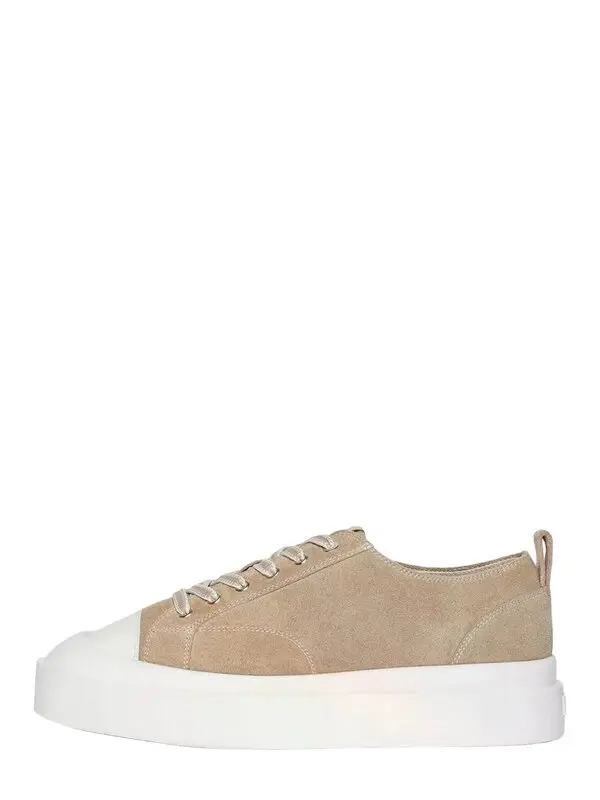 Manière De Voir Vienna Contrast-stitch Suede Sneakers - Neutrals