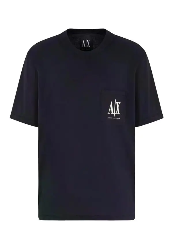 Armani Exchange Patch-pocket Logo-print T-shirt - Black