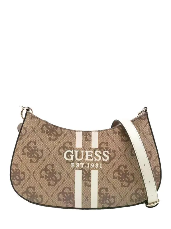 Guess Logo-pattern Shoulder Bag - Neutrals