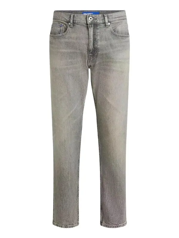 Karl Lagerfeld Cotton Tapered Jeans - Grey