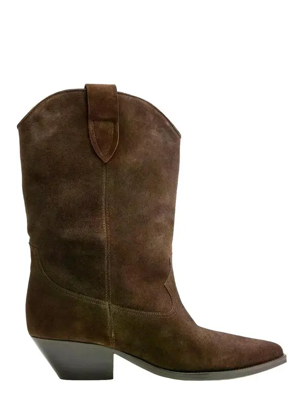 MARANT ETOILE Dueto Suede Cowboy Boots - Brown