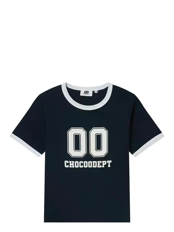 CHOCOOLATE Number-print T-shirt - Blue