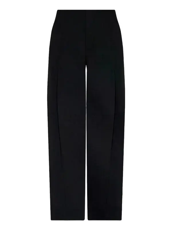 Victoria Beckham Pleated Trousers With Pockets - Black