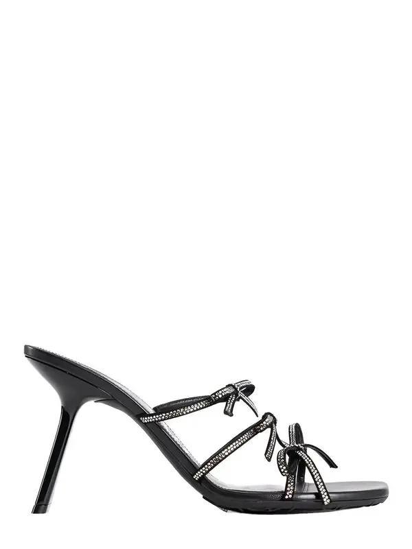 Loewe Crystal-embellished Bow Sandals - Black