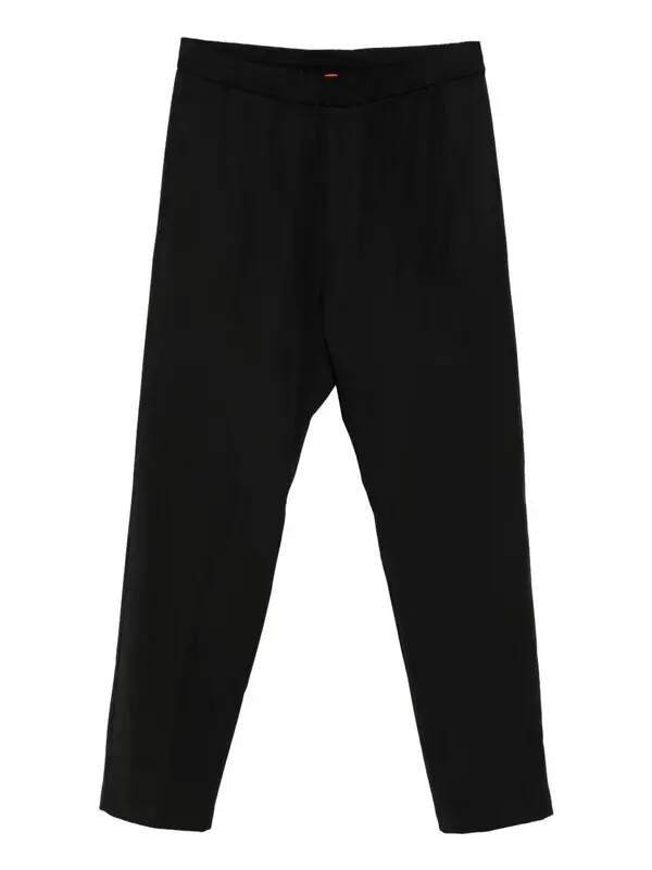 Barena Venezia Elastic-waist Cuffed Trousers - Black