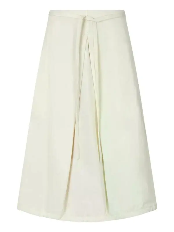 STUDIO TOMBOY Pleated A-line Midi Skirt - White