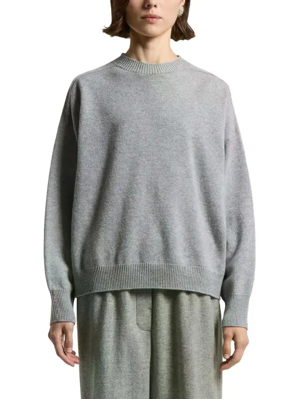 Peserico Round-neck Cashmere Sweater - Grey