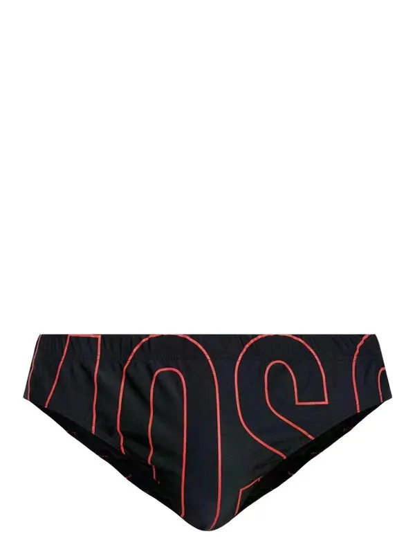 Moschino Logo-print Swim Trunks - Black