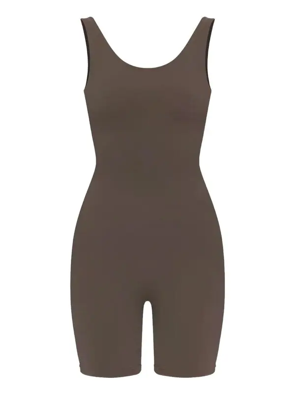 RETHINKIT STUDIOS Sleeveless Scoop-neck Bodysuit - Brown