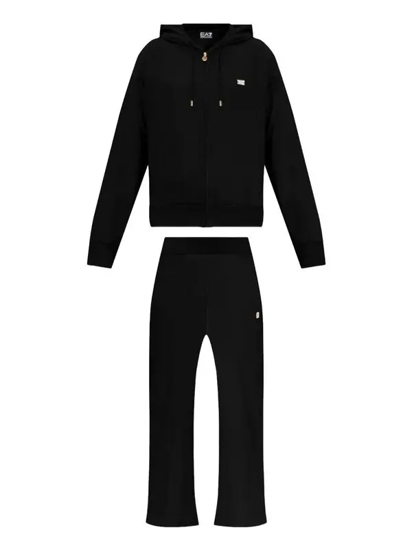 Emporio Armani Logo-plaque Zip-up Tracksuit - Black