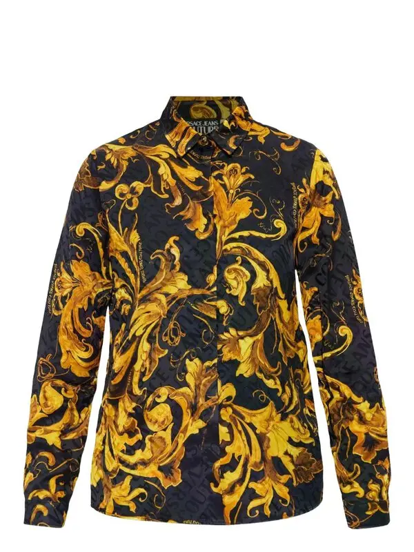 Versace Baroque-print Shirt - Black